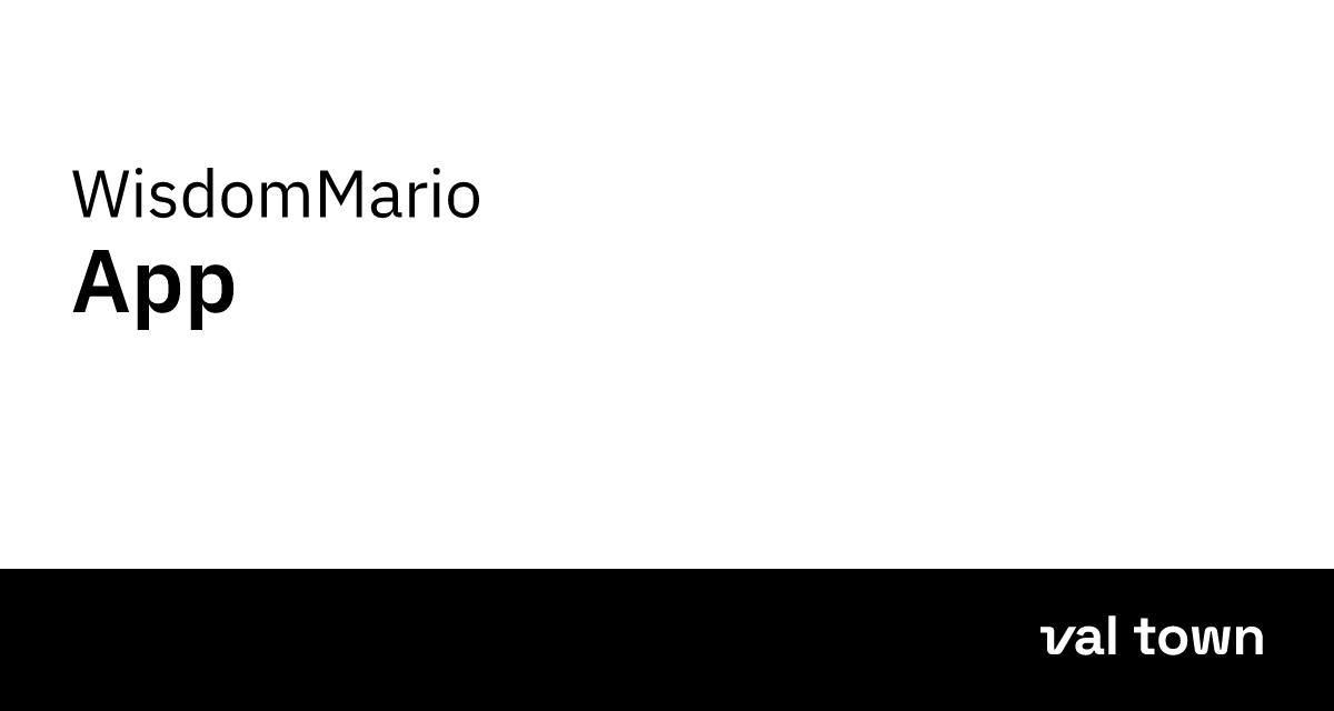 database in App | Val Town