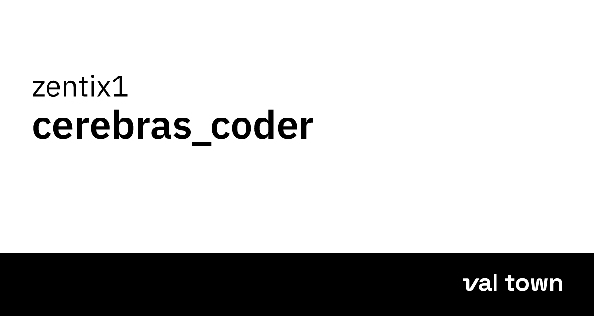 cerebras_coder | Val Town