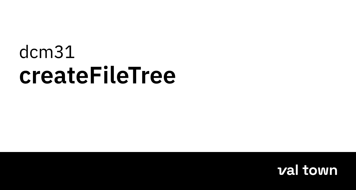dcm31/createFileTree | Val Town