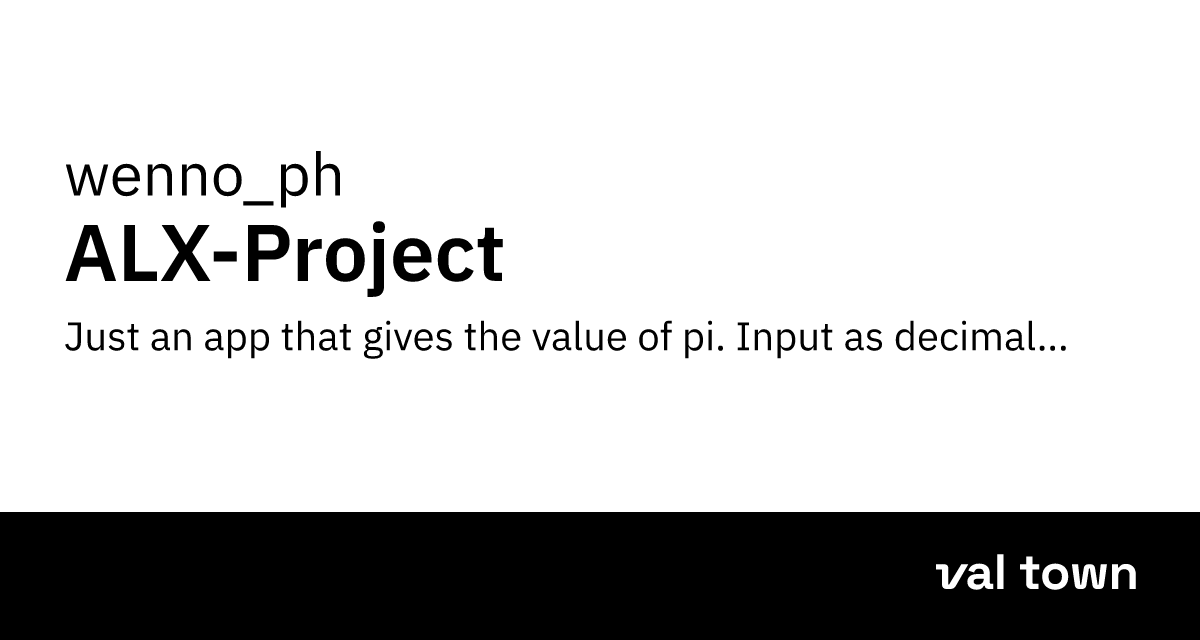 wenno_ph/ALX-Project | Val Town